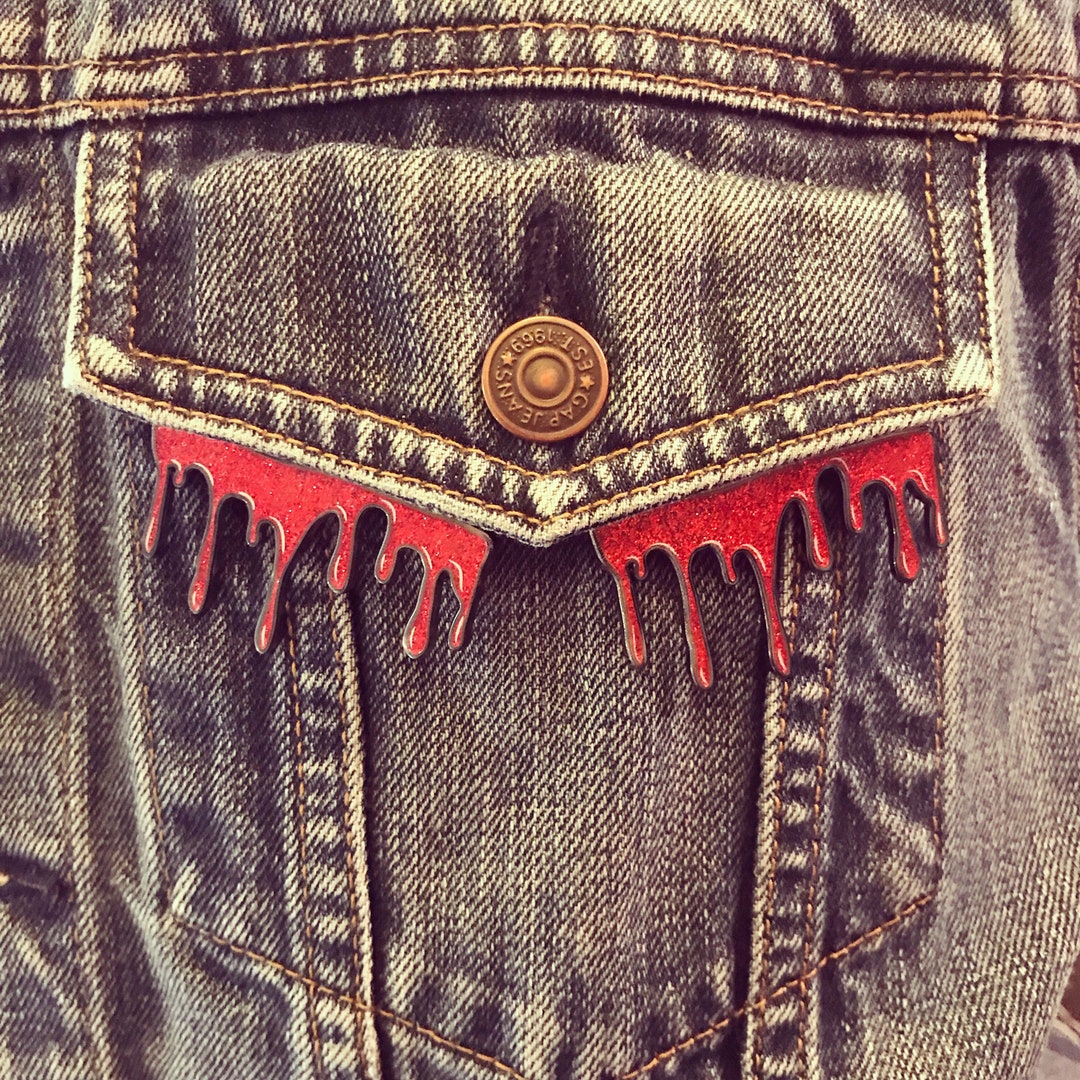 Goutte de sang d'Halloween, slime vert, goth noir, kawaii rose, violet ...