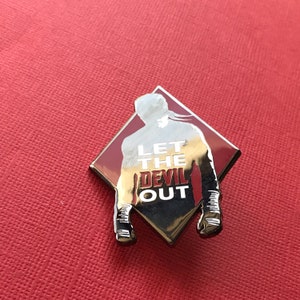 Daredevil - Let the Devil Out - 1.75" Black Nickel Pin - Black Costume ...