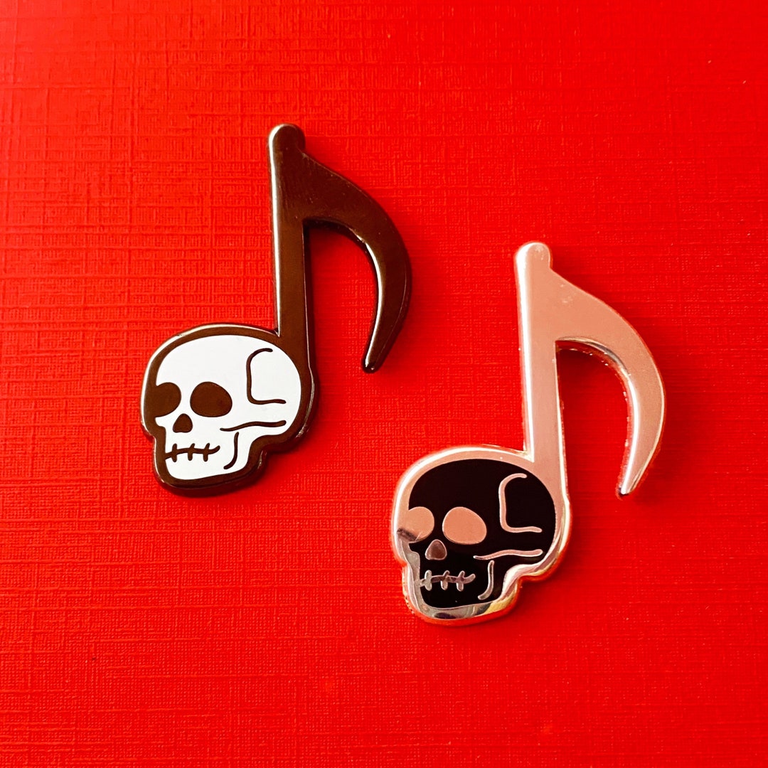 Skull Music Note 1.75 Halloween Darkwave Metal Music Battle Vest - Etsy