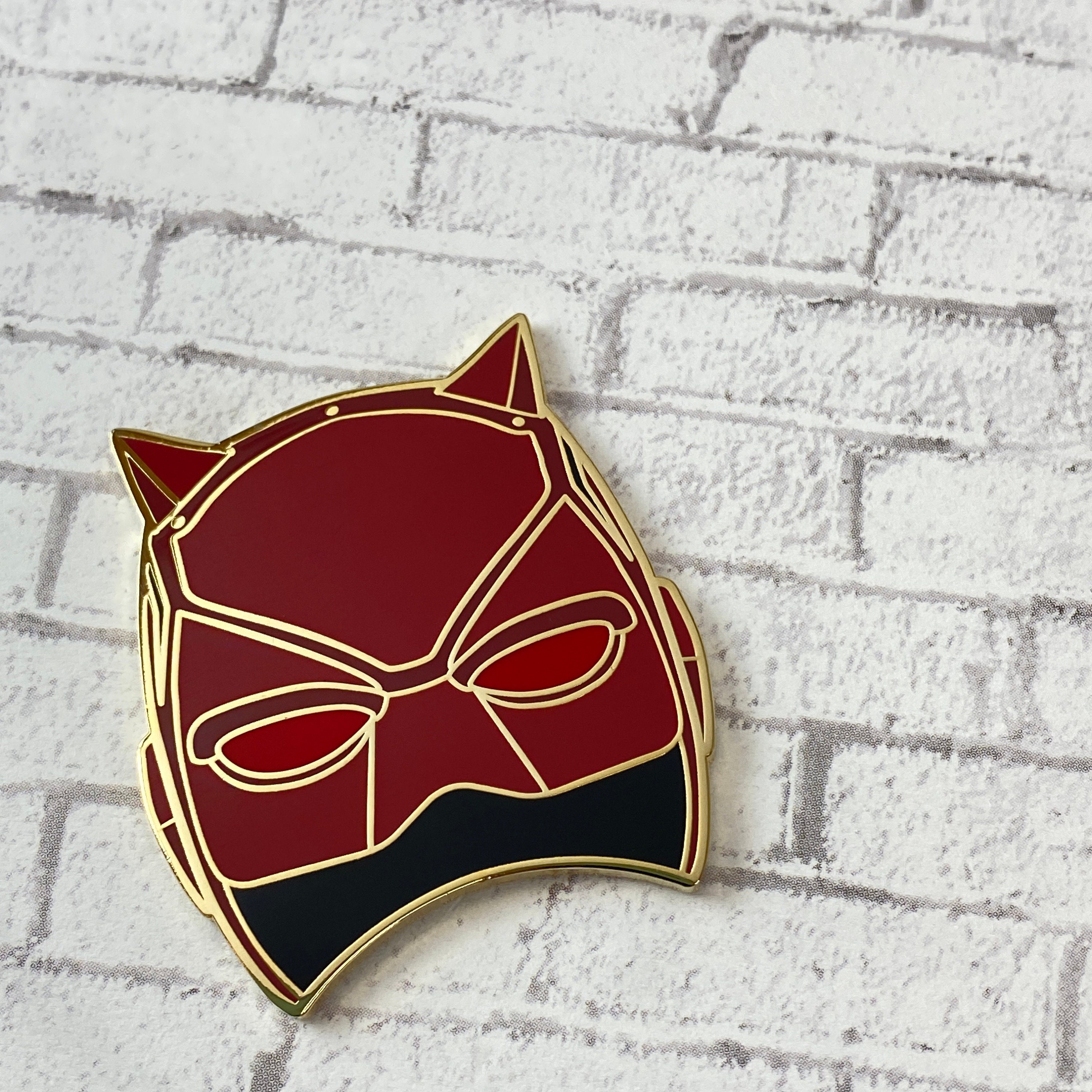 Daredevil Mask 1.5 Enamel Pin Black Nickel OR Gold - Etsy
