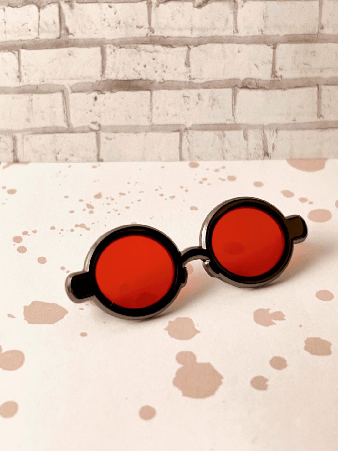 Daredevil Matt's Red Glasses - Stained Glass Enamel 2" Pin - DD ...