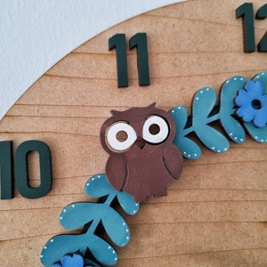 Woodland Themed Clock. Wall Art, Time Teller. - Etsy