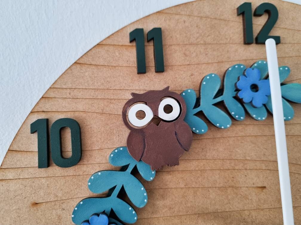 Woodland Themed Clock. Wall Art Time Teller. - Etsy UK