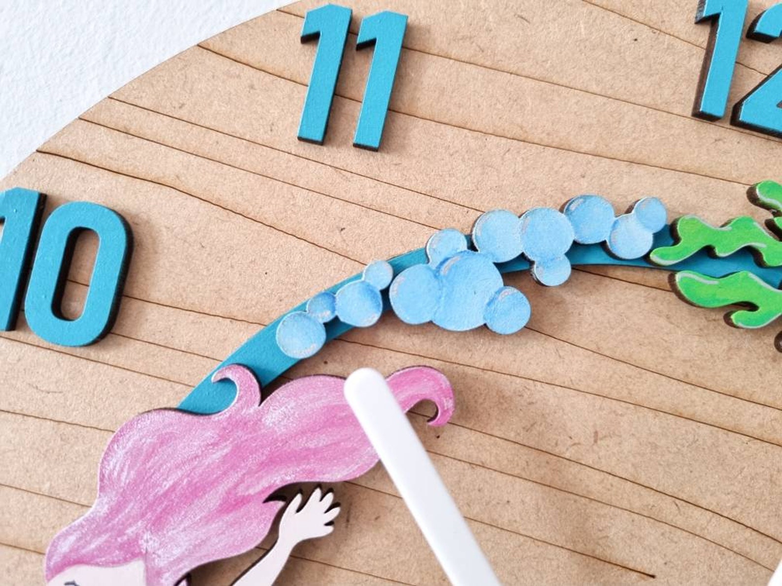 Mermaid, Under the Sea Themed Clock. Wall Art, Time Teller. - Etsy