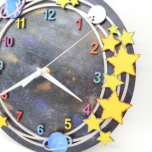 Personalised Space Themed Clock, Out of This World Time Piece. - Etsy