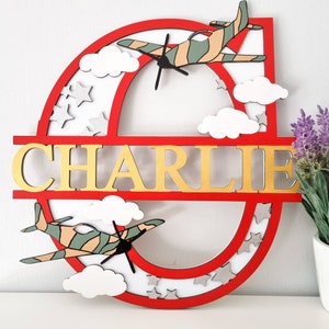 Personalised Aeroplane Themed Letter. Plane Bedroom Decoration Initial ...