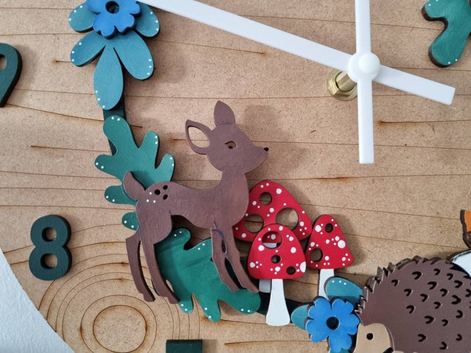 Woodland Themed Clock. Wall Art Time Teller. - Etsy UK