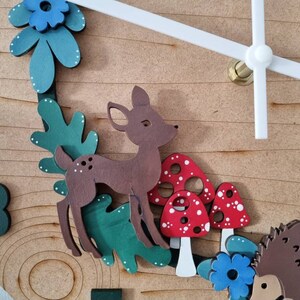 Woodland Themed Clock. Wall Art, Time Teller. - Etsy