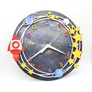 Personalised Space Themed Clock, Out of This World Time Piece. - Etsy