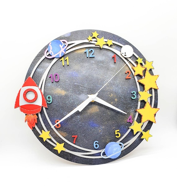 Personalised Space Themed Clock Out of This World Time Piece. | Etsy
