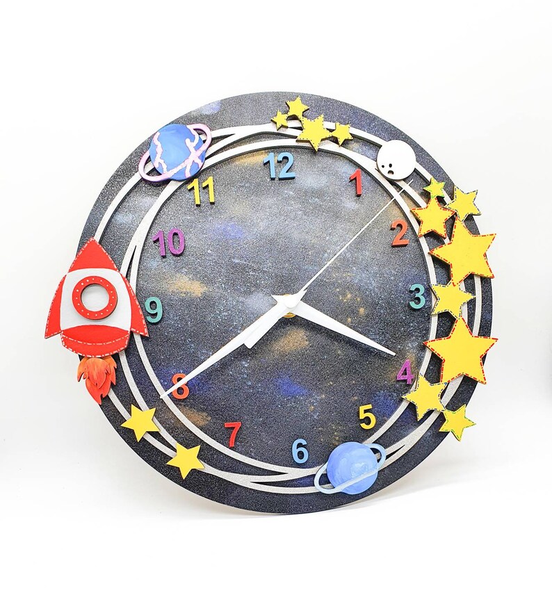 Personalised Space Themed Clock, Out of This World Time Piece. - Etsy