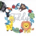Personalised Jungle / Safari Animals Wreath. Monkey, Lion and Giraffe ...