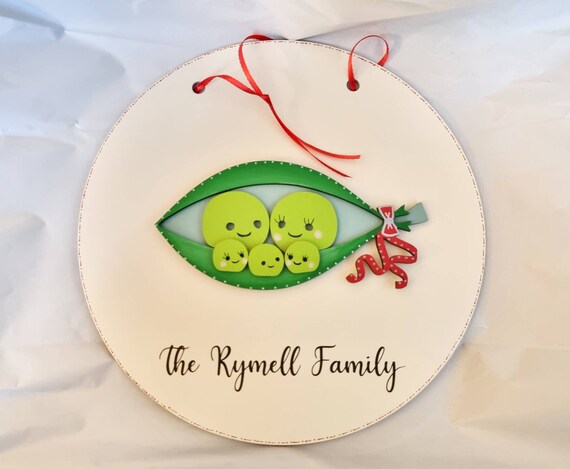Peas in a Pod Family Wall Art - Etsy