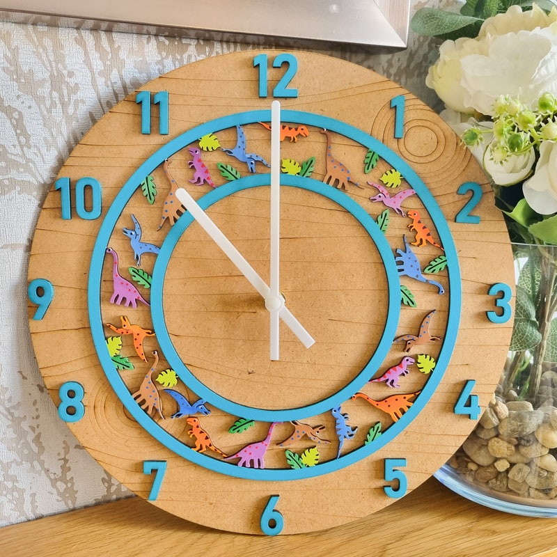Dinosaur Wall Clock - Etsy