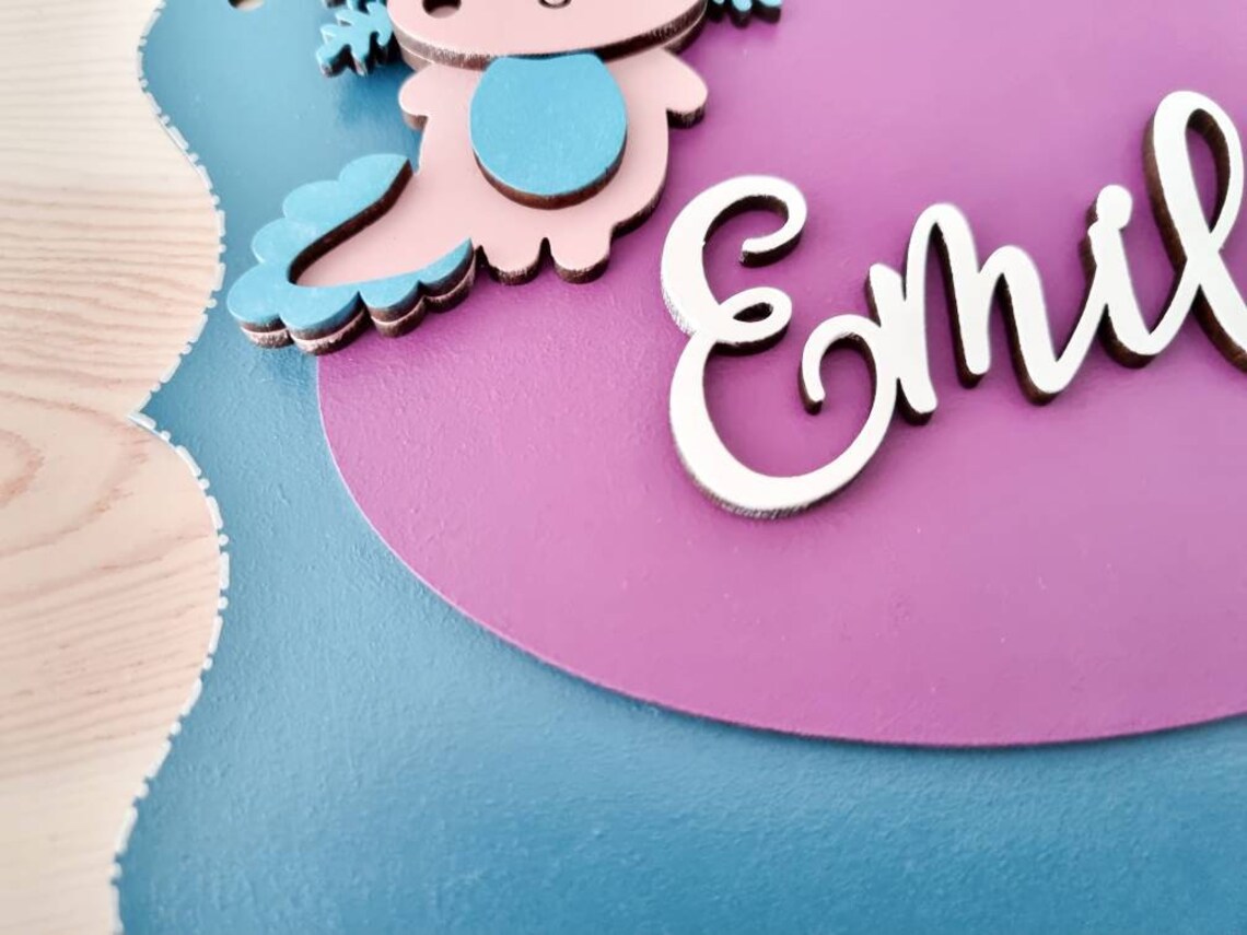 Personalised Axolotl Door Sign, Name Plate, Door Hanger. Children's ...