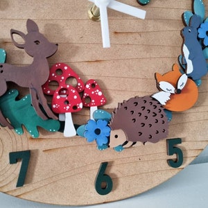 Woodland Themed Clock. Wall Art, Time Teller. - Etsy
