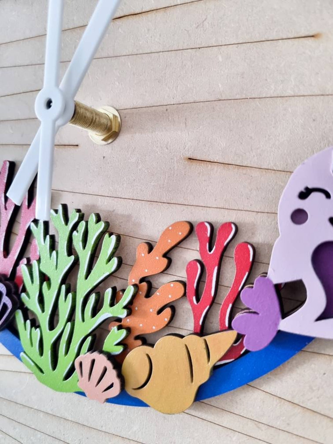Narwhal, Under the Sea Themed Clock. Wall Art, Time Teller. - Etsy