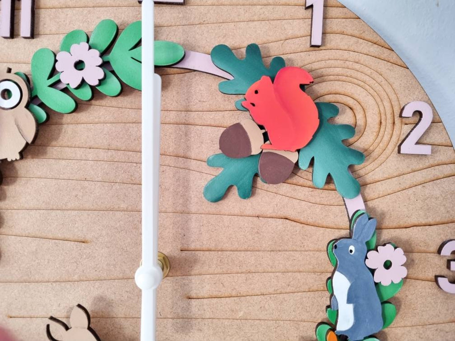 Woodland Themed Clock. Wall Art Time Teller. - Etsy UK