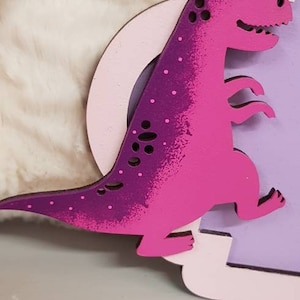 Dino Themed Personalised Wooden Door Signs. Dinosaur Children's Bedroom ...
