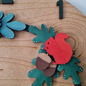 Woodland Themed Clock. Wall Art, Time Teller. - Etsy