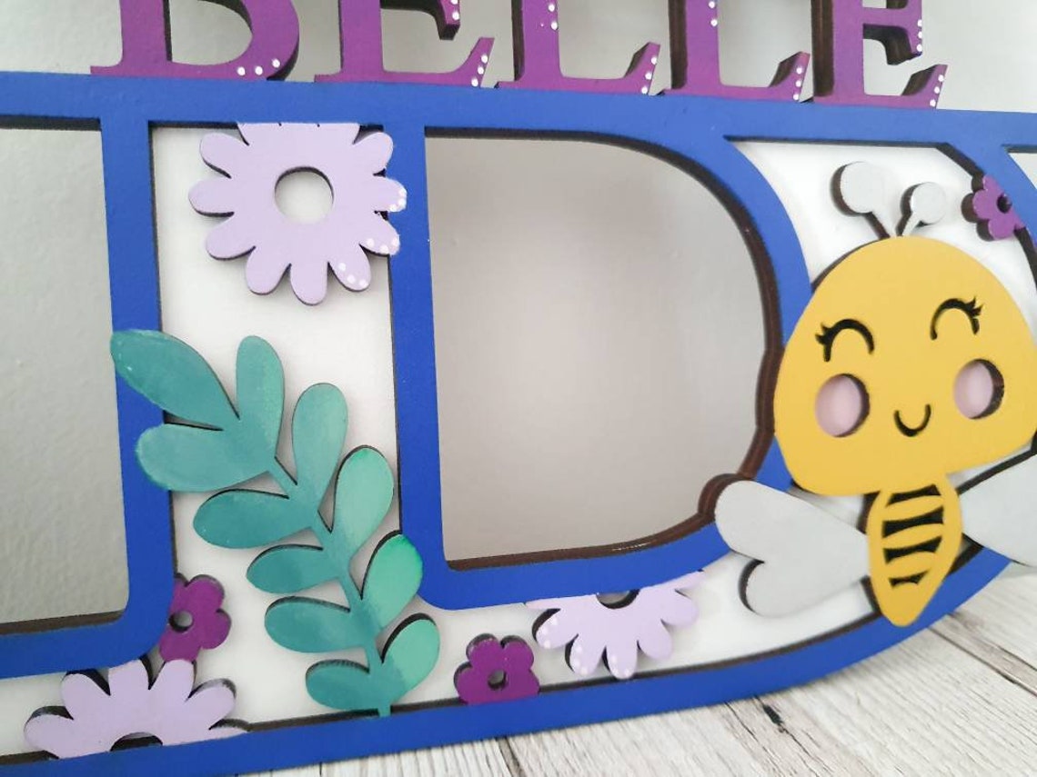 Personalised Bumble Bee Themed Letter. Bedroom Decoration Initial. Full ...