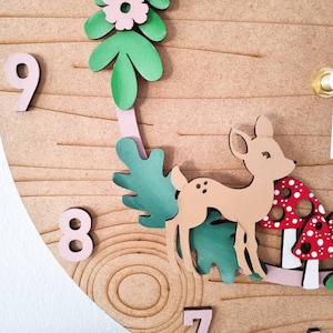 Woodland Themed Clock. Wall Art, Time Teller. - Etsy