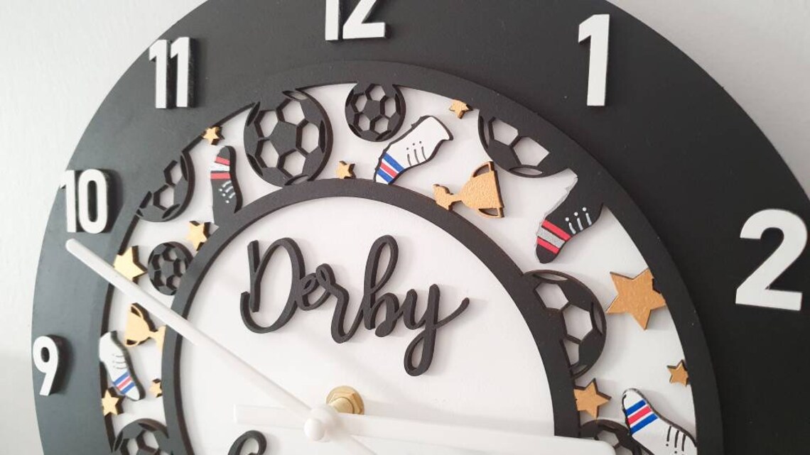 Football Clock. Wall Art, Time Teller. - Etsy