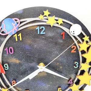 Personalised Space Themed Clock, Out of This World Time Piece. - Etsy