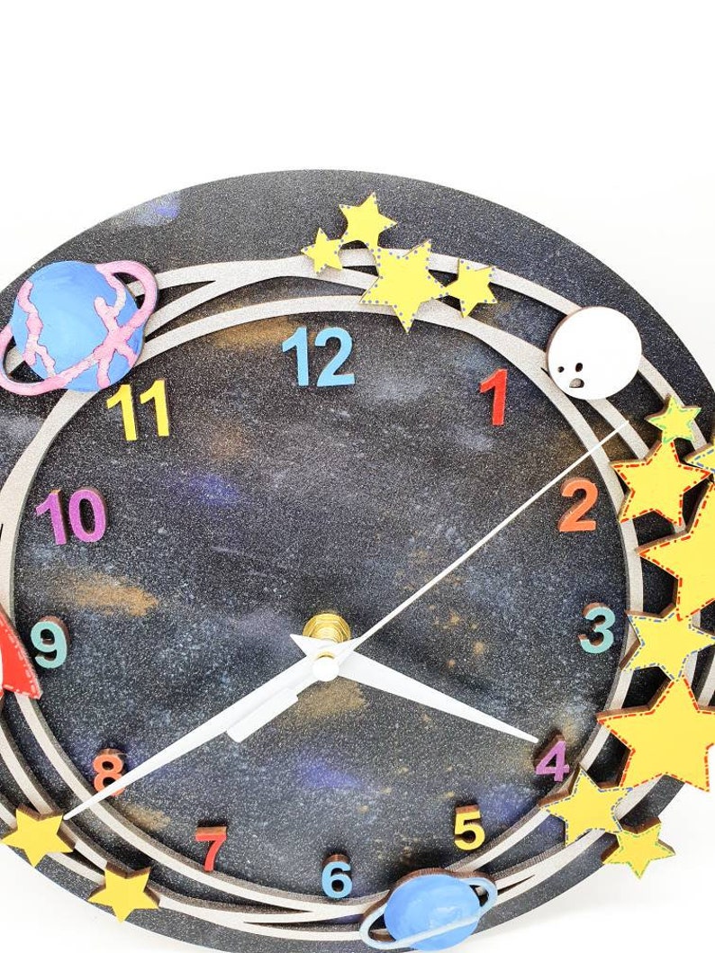 Personalised Space Themed Clock, Out of This World Time Piece. - Etsy