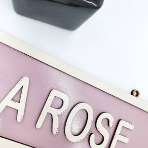 Roses Themed Personalised Wooden Door Signs. Children's Bedroom Name ...
