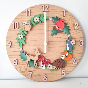 Woodland Themed Clock. Wall Art, Time Teller. - Etsy