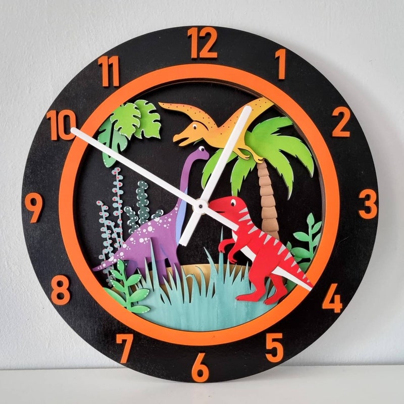 Dinosaur Wall Clock - Etsy
