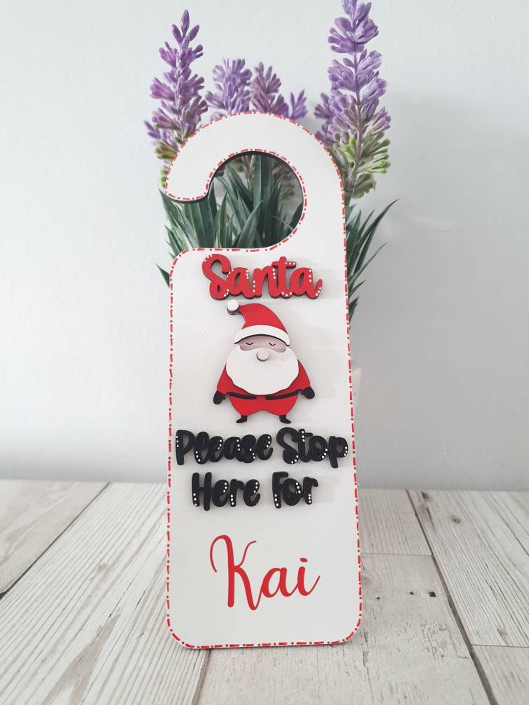 Christmas, Santa Please Stop Here Door Hanger. - Etsy