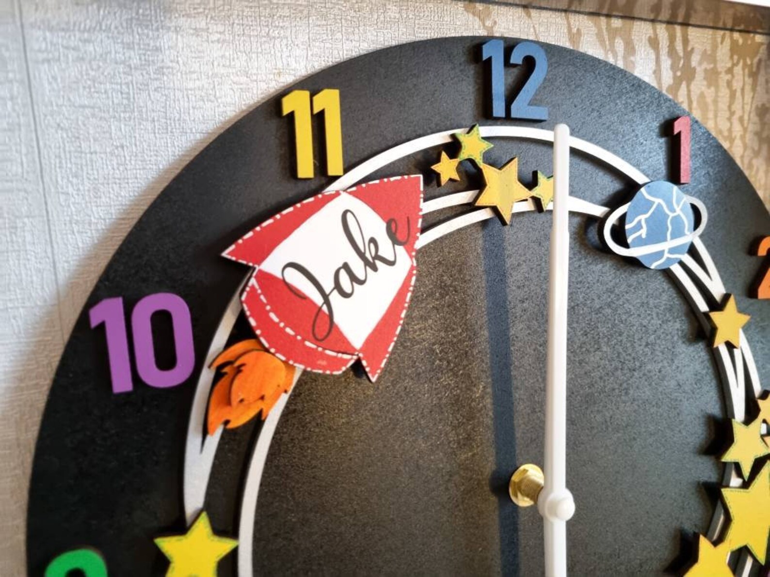 Personalised Space Themed Clock, Out of This World Time Piece. - Etsy
