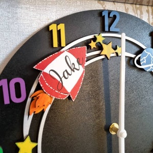 Personalised Space Themed Clock, Out of This World Time Piece. - Etsy