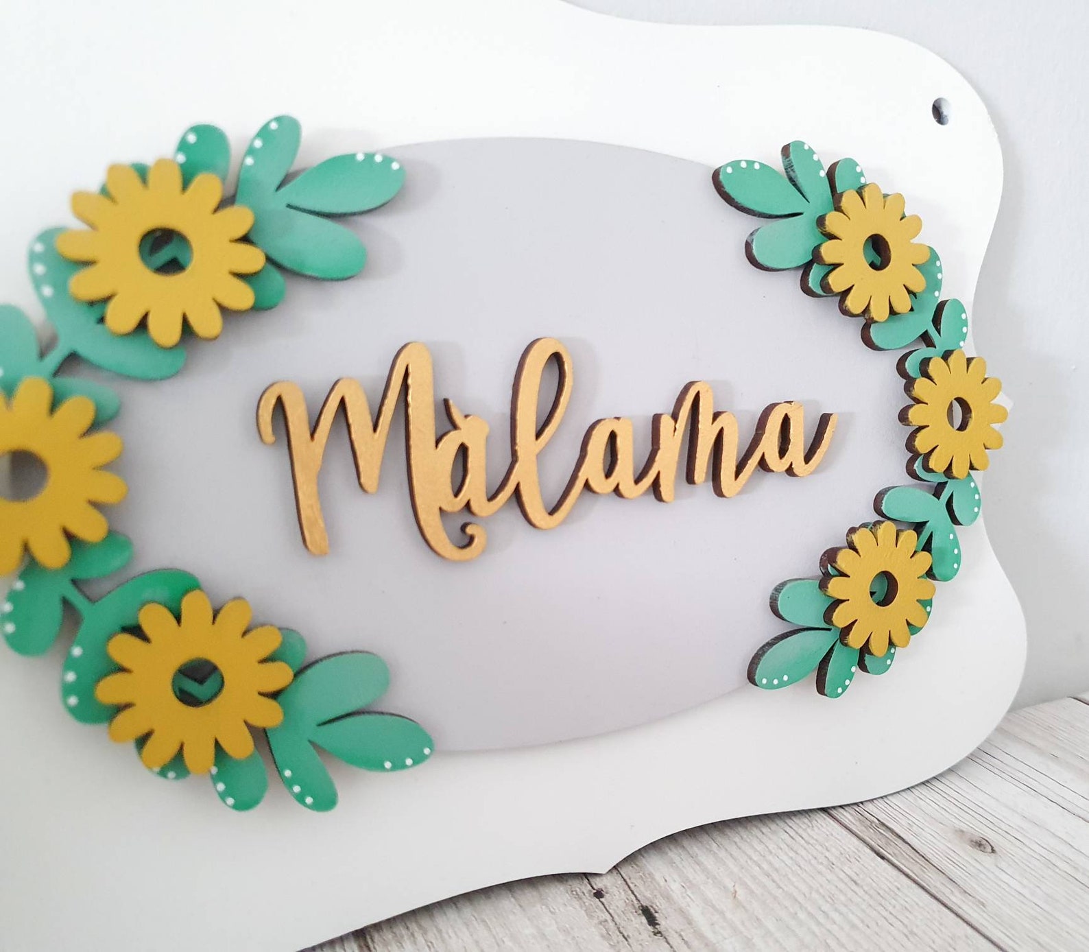 Personalised Daisy Door Sign Name Plate Door Hanger. | Etsy