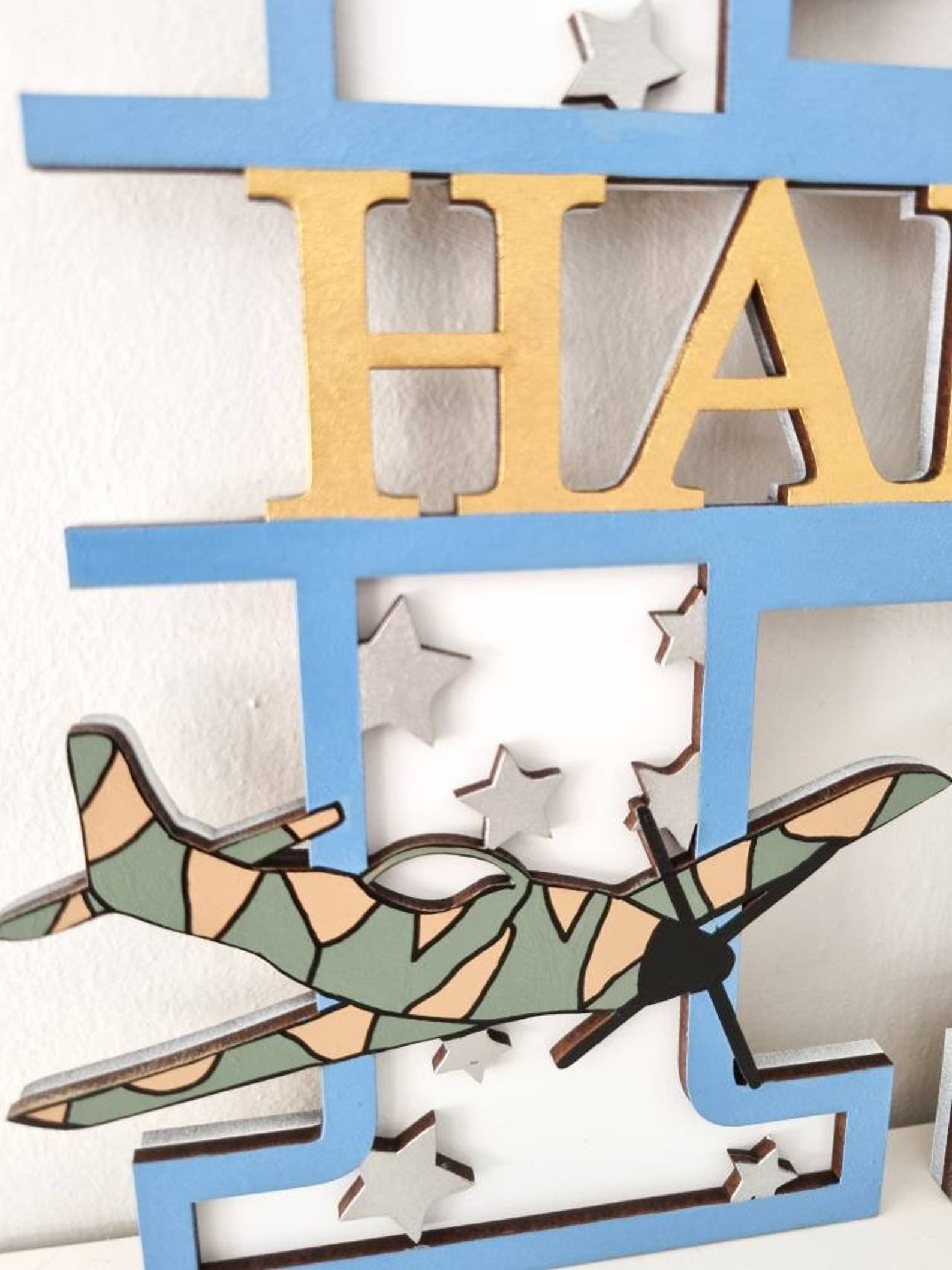 Personalised Aeroplane Themed Letter. Plane Bedroom Decoration - Etsy