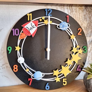 Personalised Space Themed Clock, Out of This World Time Piece. - Etsy