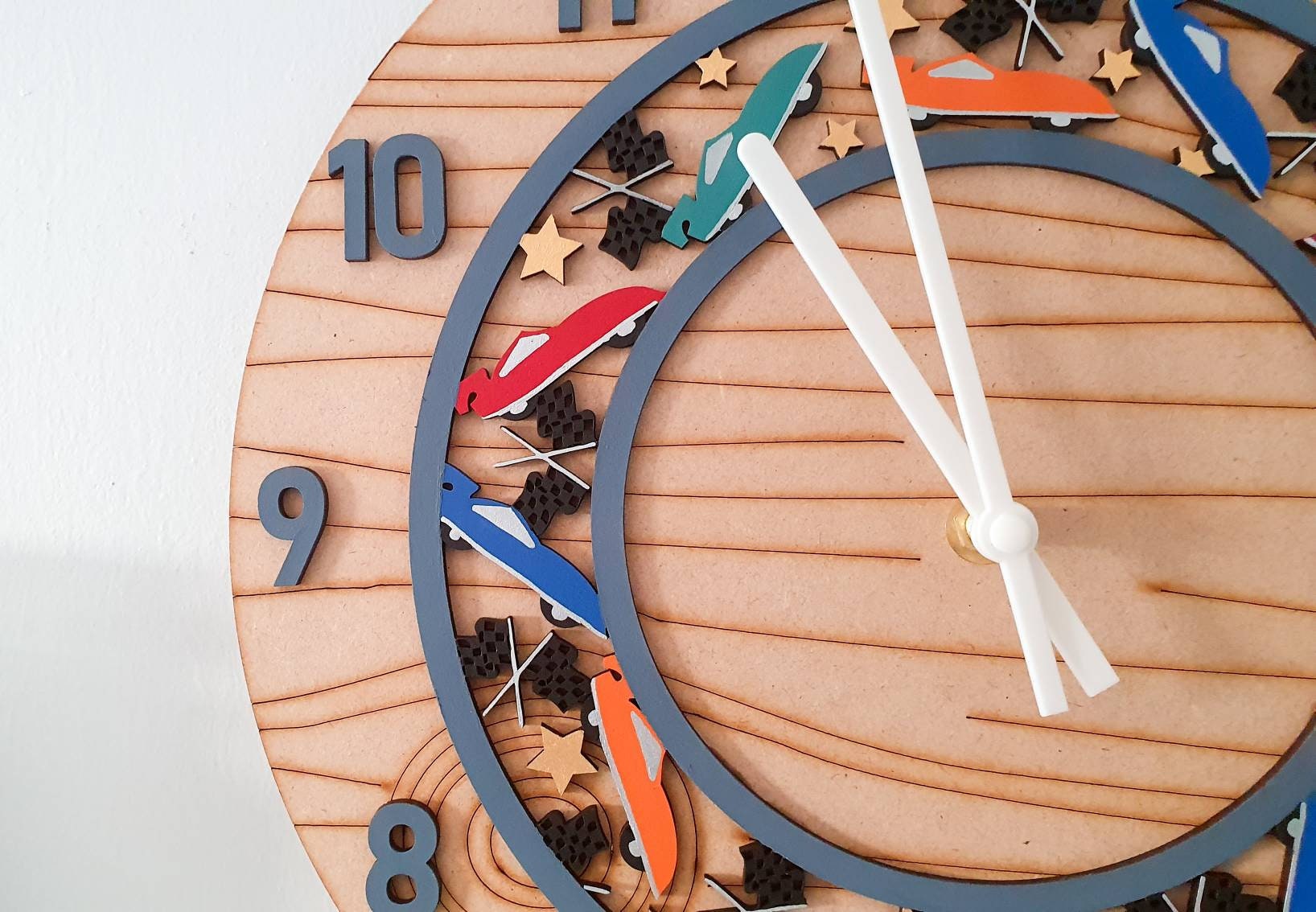 Racing Car Hanging Clock. Wall Art Time Teller. - Etsy UK
