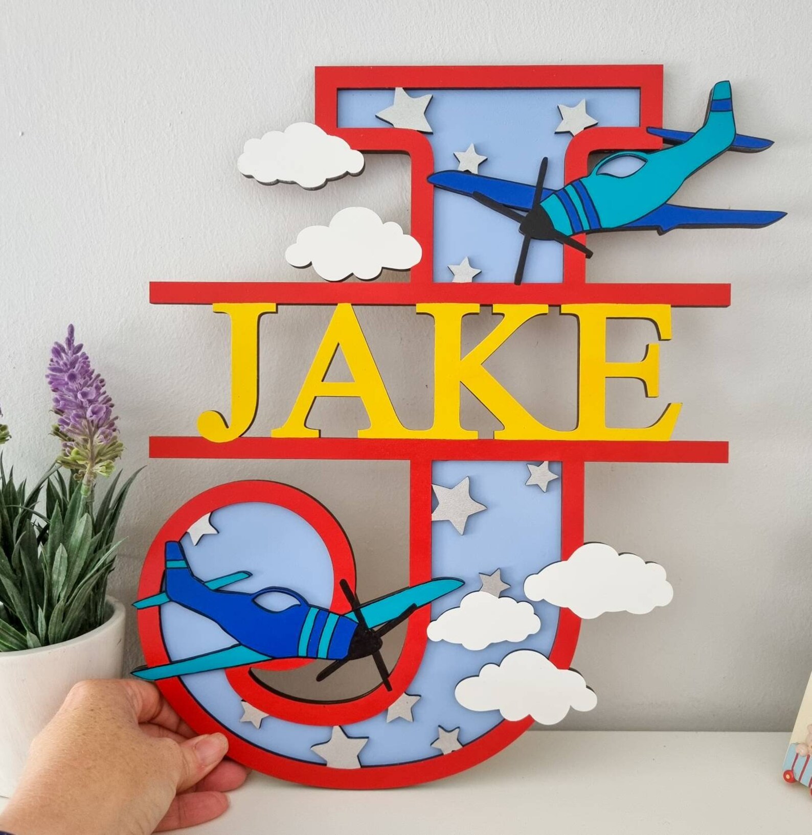 Personalised Aeroplane Themed Letter. Plane Bedroom Decoration - Etsy