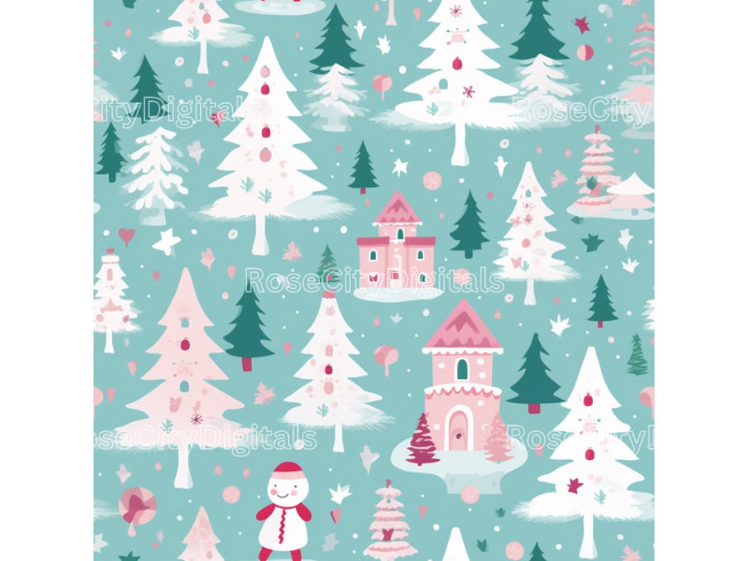 Christmas Pastel Seamless DIGITAL PRINT - Etsy