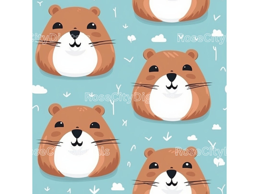 Beaver Seamless Wallpaper DIGITAL PRINT - Etsy