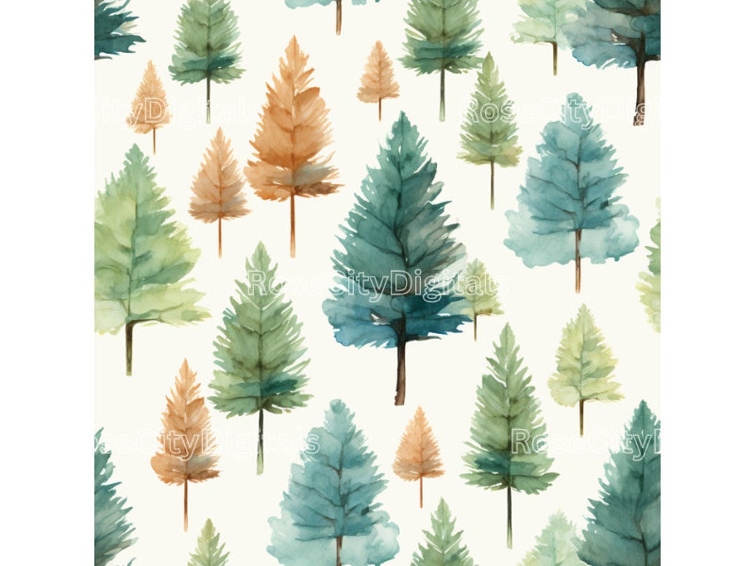 Pine Tree Seamless DIGITAL PRINT - Etsy