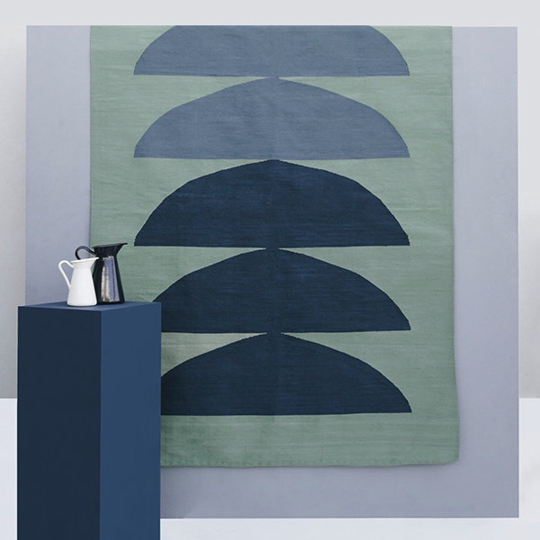 Mint Green Kilim Area Rug Runner | Flatwoven Living Room Bedroom ...