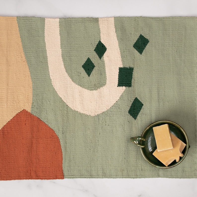 Funky Bathroom Rug Bathmat Set | Colorful Bath Mat Shower Runner ...