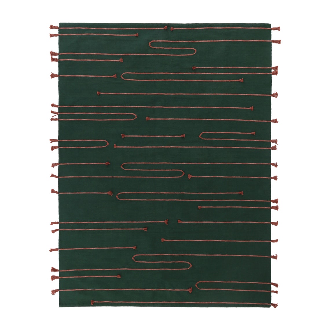 Green Flatwoven Cotton Kilim Rug Living Room Area Rug Runner - Etsy