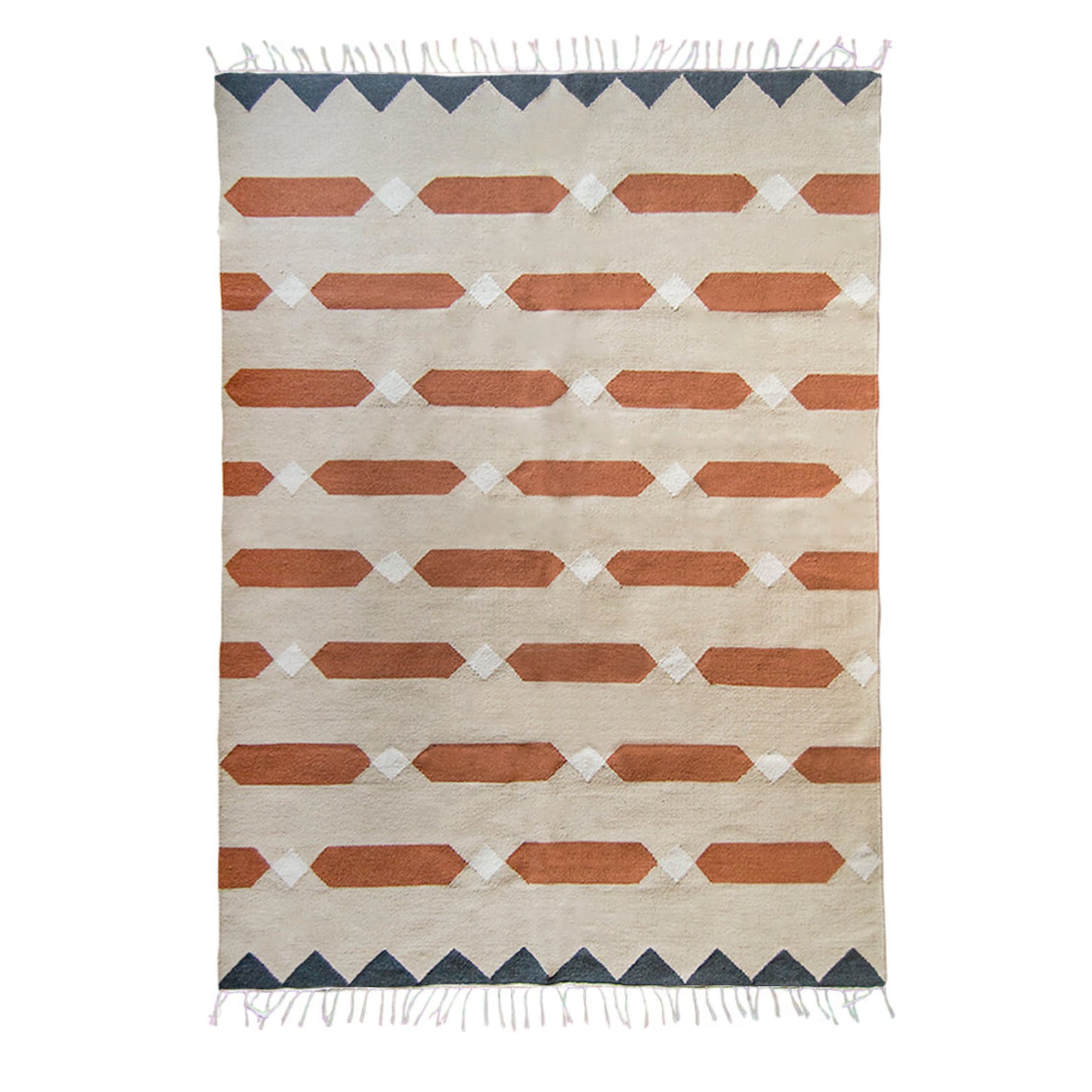 Geometric Flatwoven Kilim Area Rug Runner Simple Minimalist - Etsy