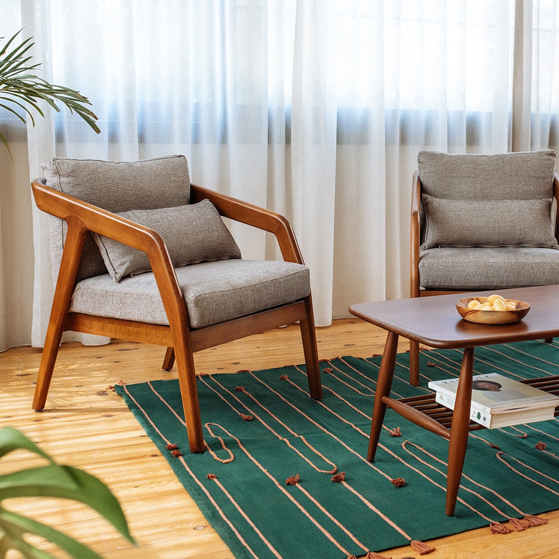 Green Flatwoven Cotton Kilim Rug Living Room Area Rug Runner - Etsy