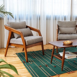 Green Flatwoven Cotton Kilim Rug | Living Room Area Rug Runner | 2x3 ...