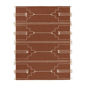 Brown Flatweave Wool Rug Living Room Rug Wool Carpet Modern Boho ...